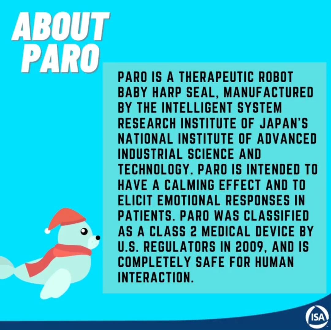 PARO Robots – ISA Manipal – The official student section of the ISA of ...